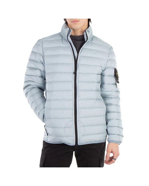 Stone Island Real Feather Quilted Jacket in Blue for Men | Lyst