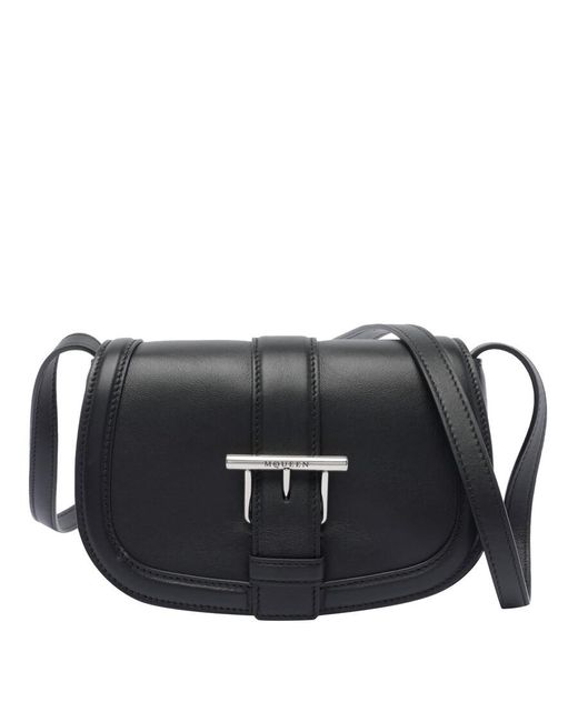 McQueen Mcqueen T-Bar Satchel Bag in Black | Lyst UK