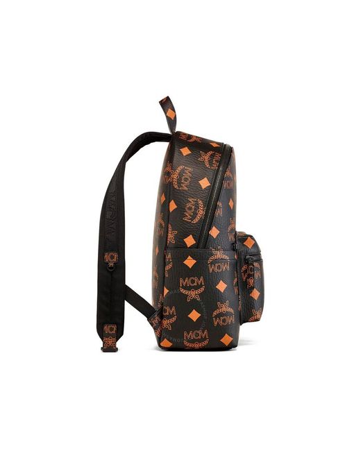MCM Medium Stark Logo Backpack in Black | Lyst