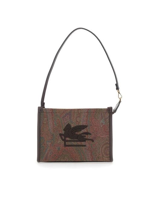Etro Clutch Arnica With Embroidered Logo On The Front And All-Over ...