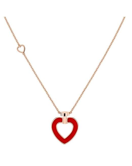 Fred Pretty Medium Model Heart Pendat Necklace in Metallic | Lyst UK