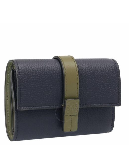 Loewe Vertical Small Calfskin Wallet in Blue | Lyst