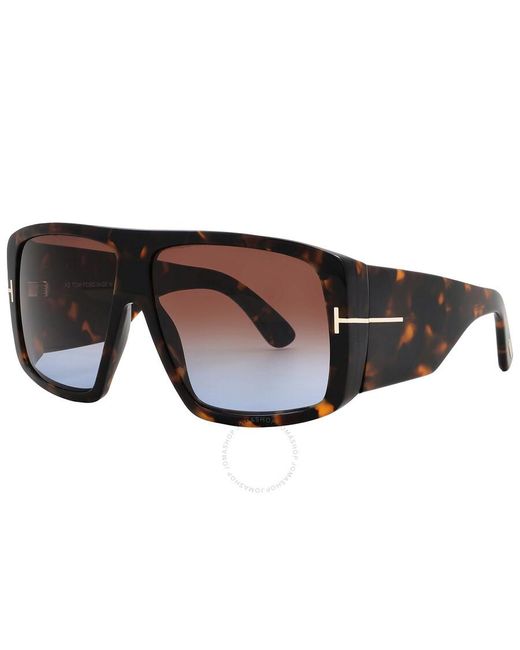 Tom Ford Raven Gradient Brown To Blue Browline Sunglasses Ft1036 56f 60 ...