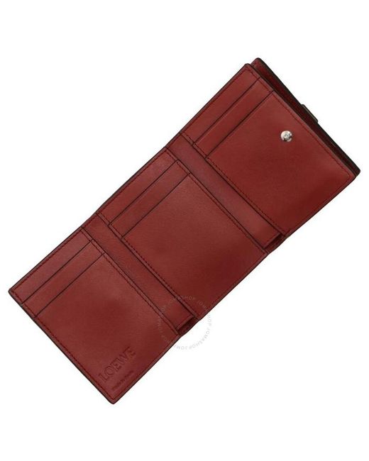 Loewe Trifold Calfskin Wallet in Brown | Lyst UK