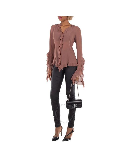 Celine Shiny Calfskin Claude Chain Shoulder Bag in Black | Lyst