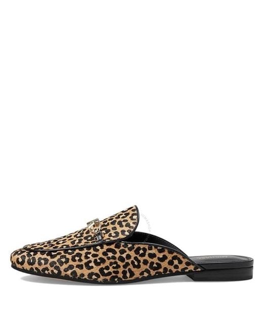 Michael Kors Leopard Print Tiffani Mules in Brown | Lyst UK