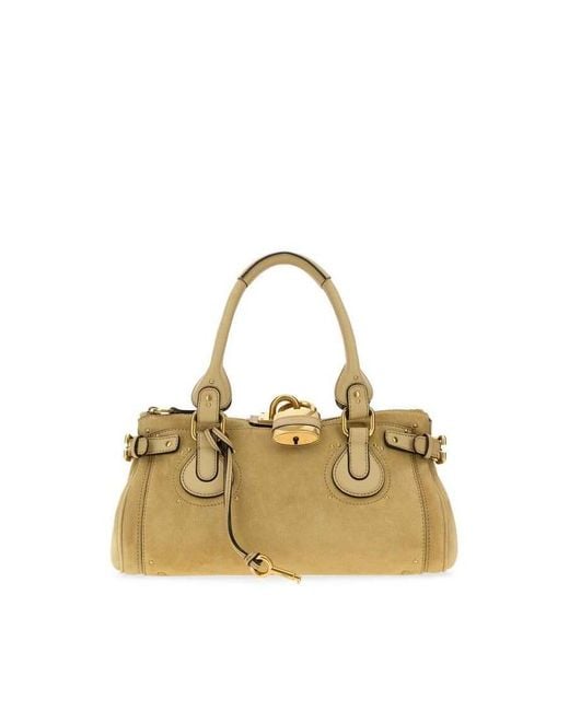 Chloé Mustard Suede Paddington Shopping Bag Dustybeige Borse A Tracolla ...