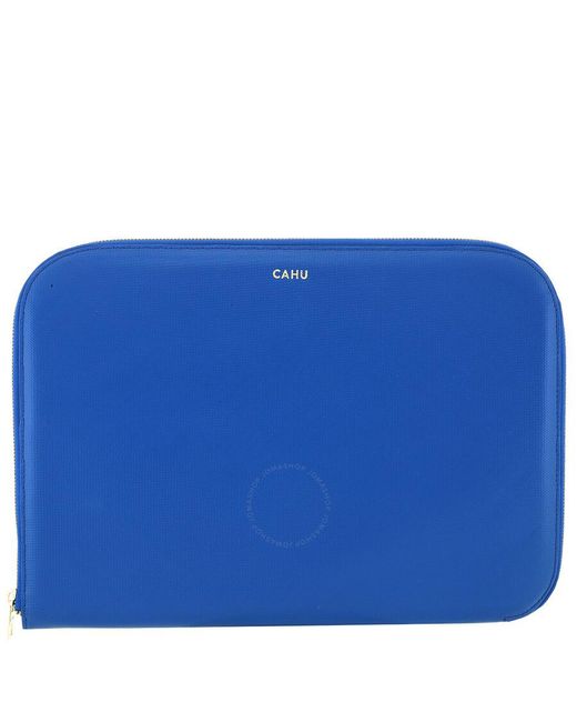 CAHU Bleu Marine The Claude Pouch in Blue | Lyst