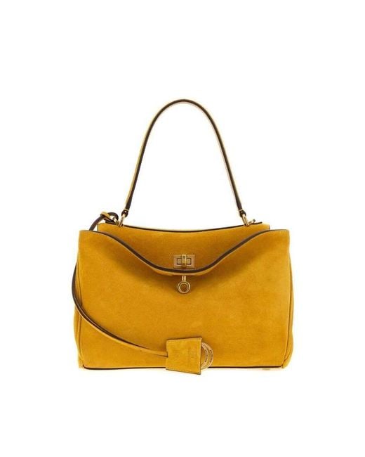 Balenciaga Mustard Suede Small Rodeo Handbag Curry Borse A Mano in ...
