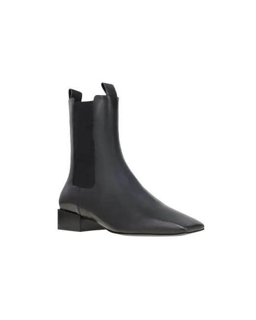 Ferragamo Clementa Leather Chelsea Boots in Black | Lyst UK