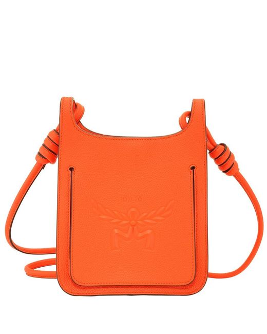 MCM Mini Himmel Hobo Crossbody Bag in Orange | Lyst