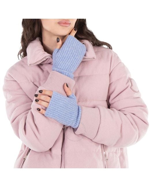 Kujten Cashmere Mittens in Blue | Lyst UK