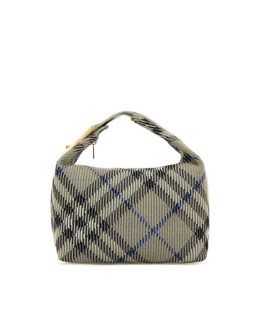 Burberry Embroidered Nylon Medium Peg Handbag Lichen Borse A Mano in ...