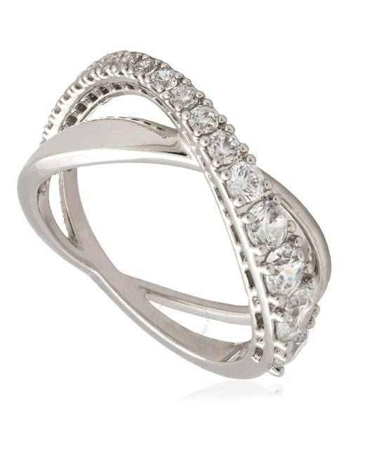 Swarovski Ladies Twist Ring in Metallic | Lyst