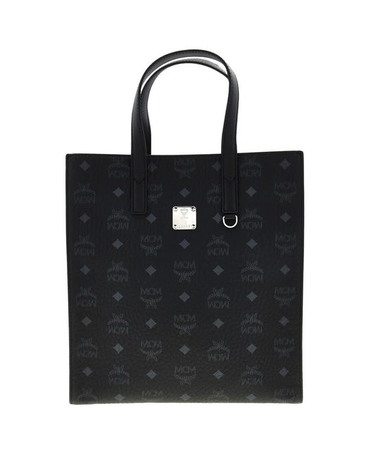 MCM Ladies Medium Aren Tote in Black | Lyst