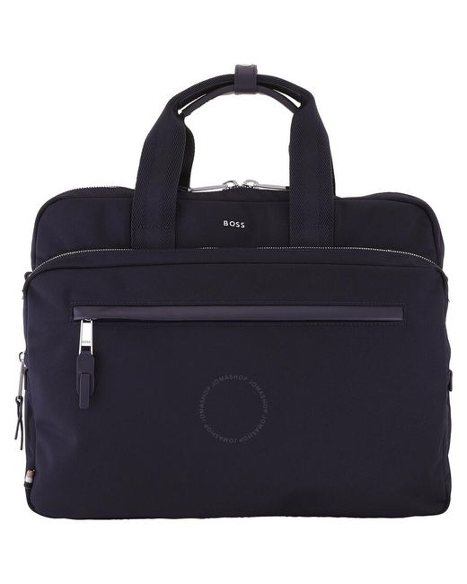 BOSS Multi-Pocket Document Case in Blue for Men | Lyst