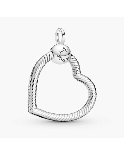 PANDORA Heart Sterling O Pendant in Metallic | Lyst UK