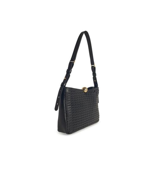 Furla Sfera Soft Medium Leather Crossbody Bag in Black | Lyst UK