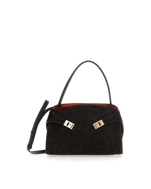 Ferragamo Crossbody Bag Hug Croco With Adjustable Strap And Crocodile ...