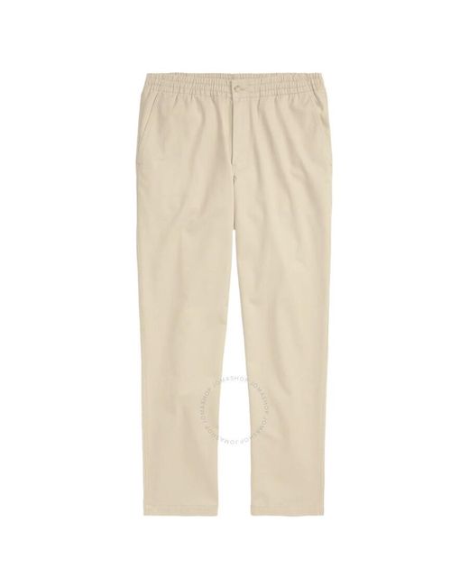 Polo Ralph Lauren Pony Embroidered Straight-Leg Cotton Pants in Natural for Men | Lyst