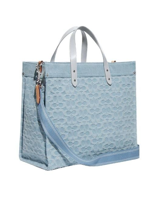COACH Signature Denim Tote Bag in Blue for Men | Lyst