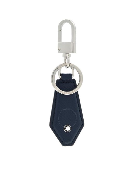 Montblanc Sartorial Leather Diamond Shaped Key Fob in Blue | Lyst