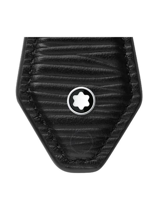 Montblanc Diamond Shaped Leather Keychain in Black | Lyst