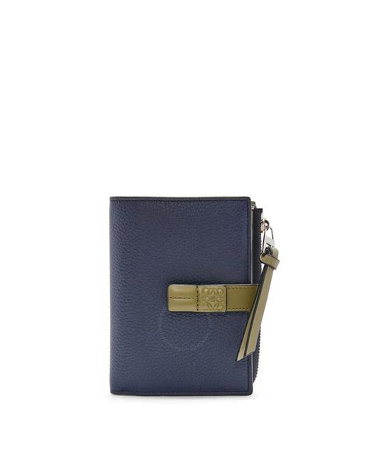 Loewe Slim Zip Bifold Compact Wallet in Blue | Lyst