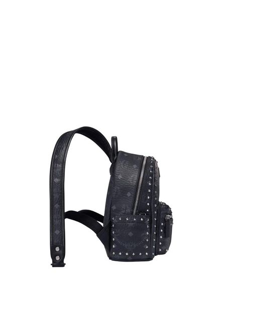 MCM Mini Visetos Stark Backpack in Black for Men | Lyst