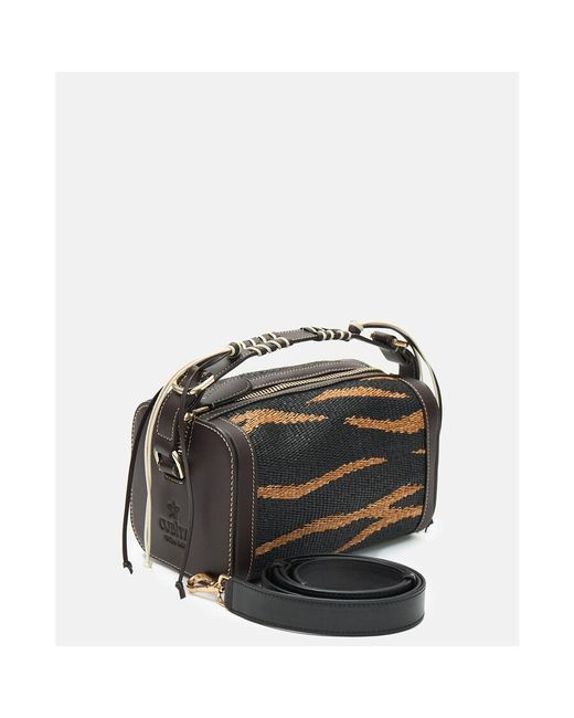 CUBA LAB Cubanita Rafia Handbag in Black | Lyst UK