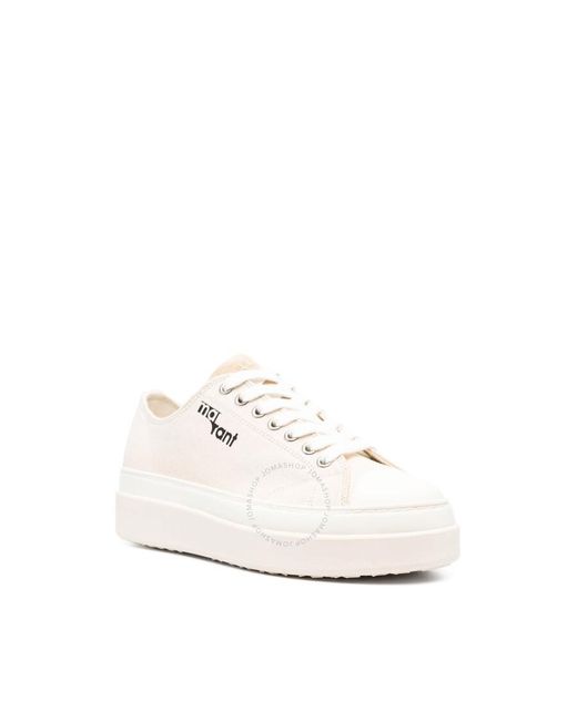 Isabel Marant Ladies Ecru Austen Canvas Platform Sneaker, Brand Size 38 ...