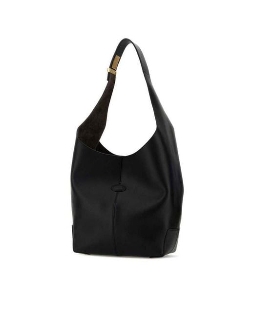 Tod's Leather Tod S Di Bag Folio Bucket Nero Borse A Mano in Black ...