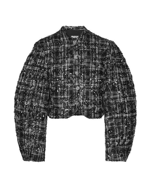 ROTATE BIRGER CHRISTENSEN Boucle Sequin Cropped Jacket, Brand Size 34 ...