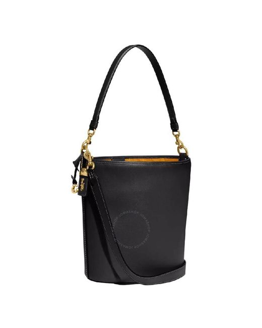 COACH Dakota Leather Bucket Bag in Black | Lyst