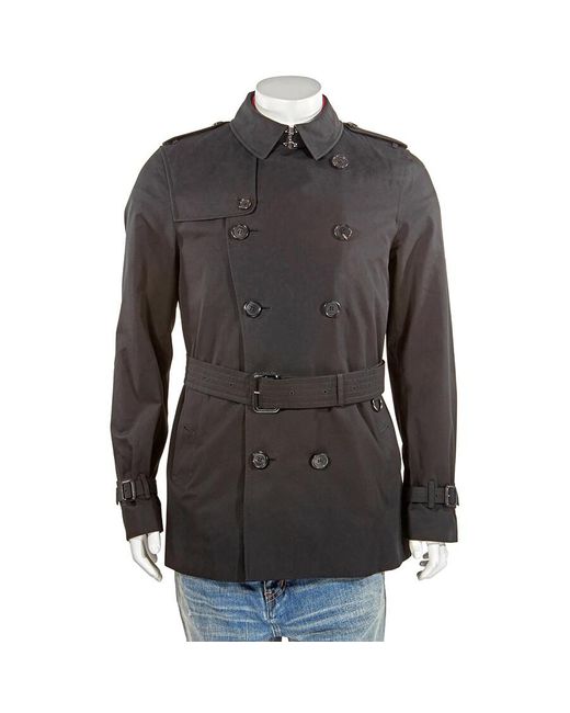 Burberry Heritage Kensinton Short Trench in Black for Men | Lyst