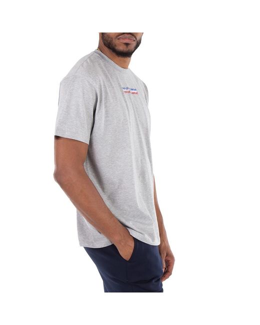 Burberry L Amour Logo Embroidered Sam T-Shirt in Gray for Men | Lyst