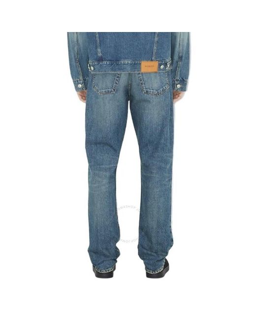 Burberry Japanese Denim Washed Straight-leg Jeans in Blue for Men | Lyst