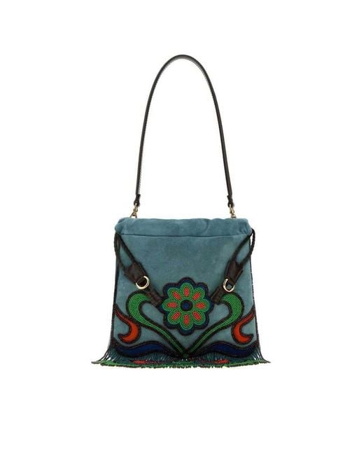 Etro Light Suede Small Kalispera Bucket Bag Cartadazucchero Borse A ...