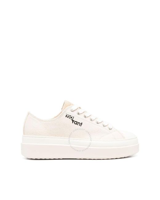 Isabel Marant Ladies Ecru Austen Canvas Platform Sneaker, Brand Size 38 ...