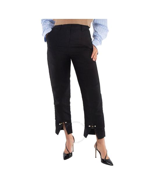 Aje. Zita Split Front Tapered Pants in Black | Lyst