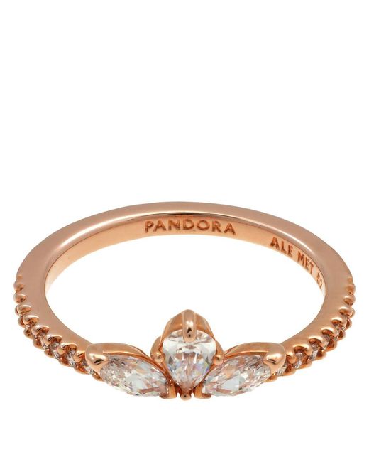 PANDORA Ladies Sparkling Herbarium Cluster Ring in Metallic | Lyst UK