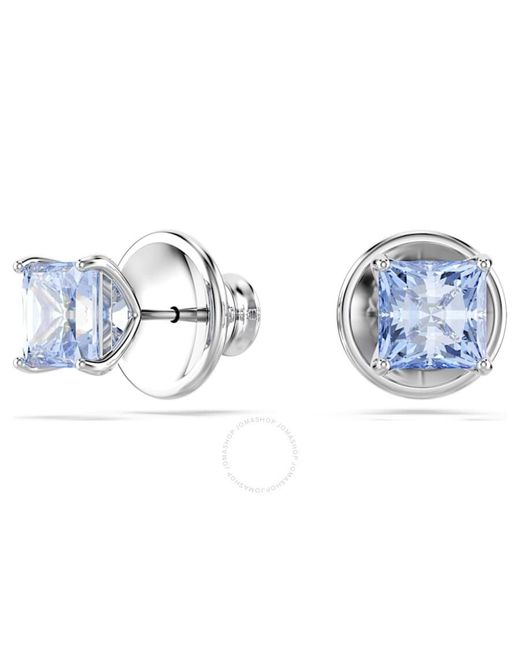 Swarovski Matrix Square-Cut Stud Earrings in Blue | Lyst