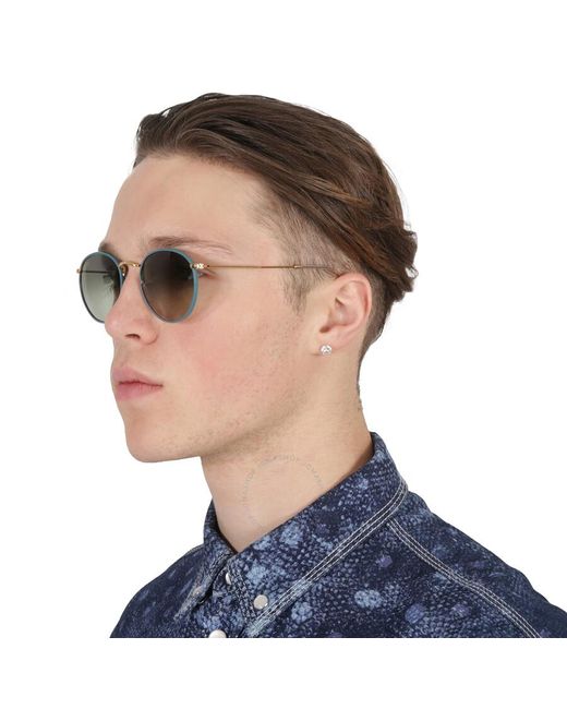 Ray-Ban Round Metal Full Color Legend Vintage Green Gradient Blue ...