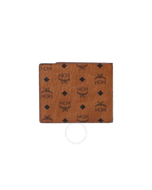 MCM Cognac Bifold Wallet in Brown for Men | Lyst