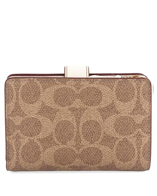 COACH Colorblock Signature Wallet in Natural | Lyst