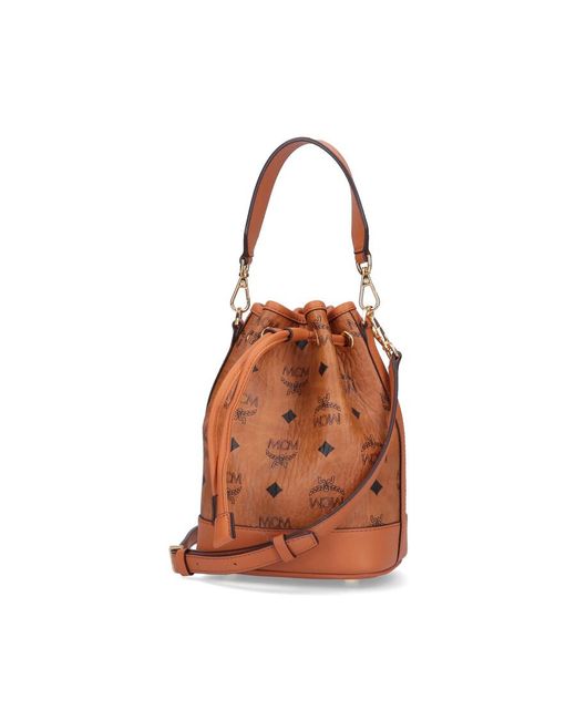 MCM Mini Dessau Bucket Bag in Brown | Lyst