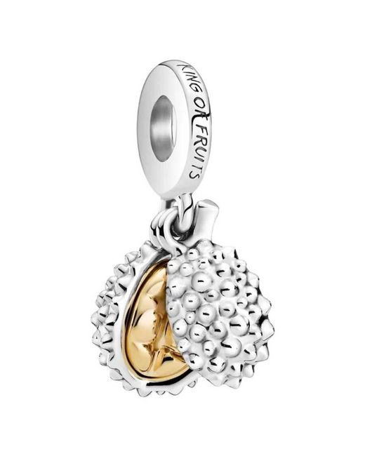 PANDORA Durian King Of Fruits Dangle Charm in White | Lyst