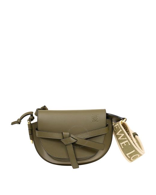 Loewe Autumn Mini Gate Dual Bag in Green | Lyst