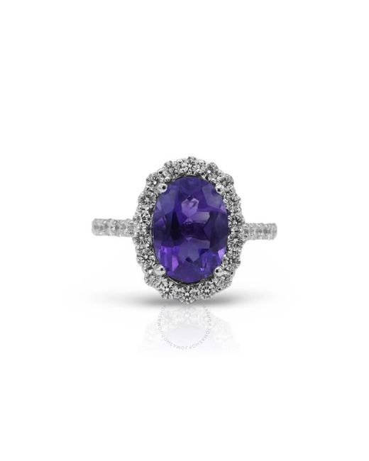 Tresorra 14k Gold Amethyst & Diamond Ring in Purple | Lyst