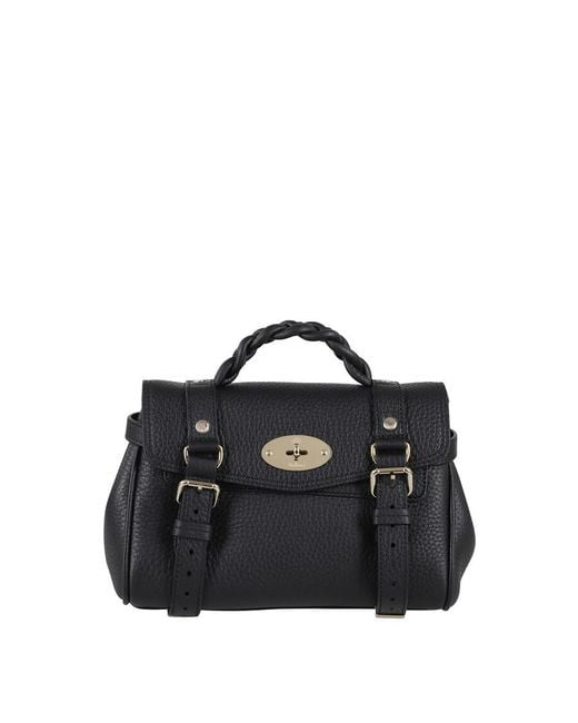 Mulberry Mini Alexa Heavy Grain in Black | Lyst
